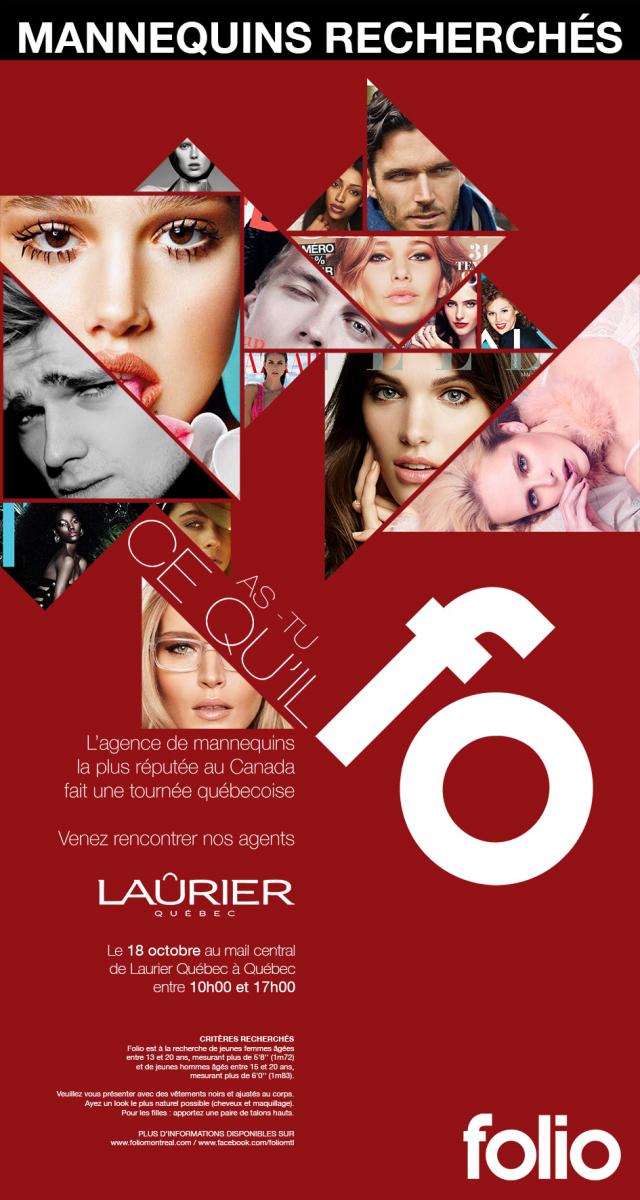 RECHERCHE MANNEQUINS FOLIO À QUÉBEC | FOLIO MODEL SEARCH IN QUEBEC CITY | Folio Management