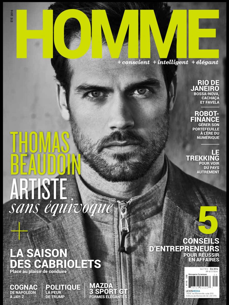THOMAS BEAUDOIN IN HOMME MAGAZINE | Folio Management